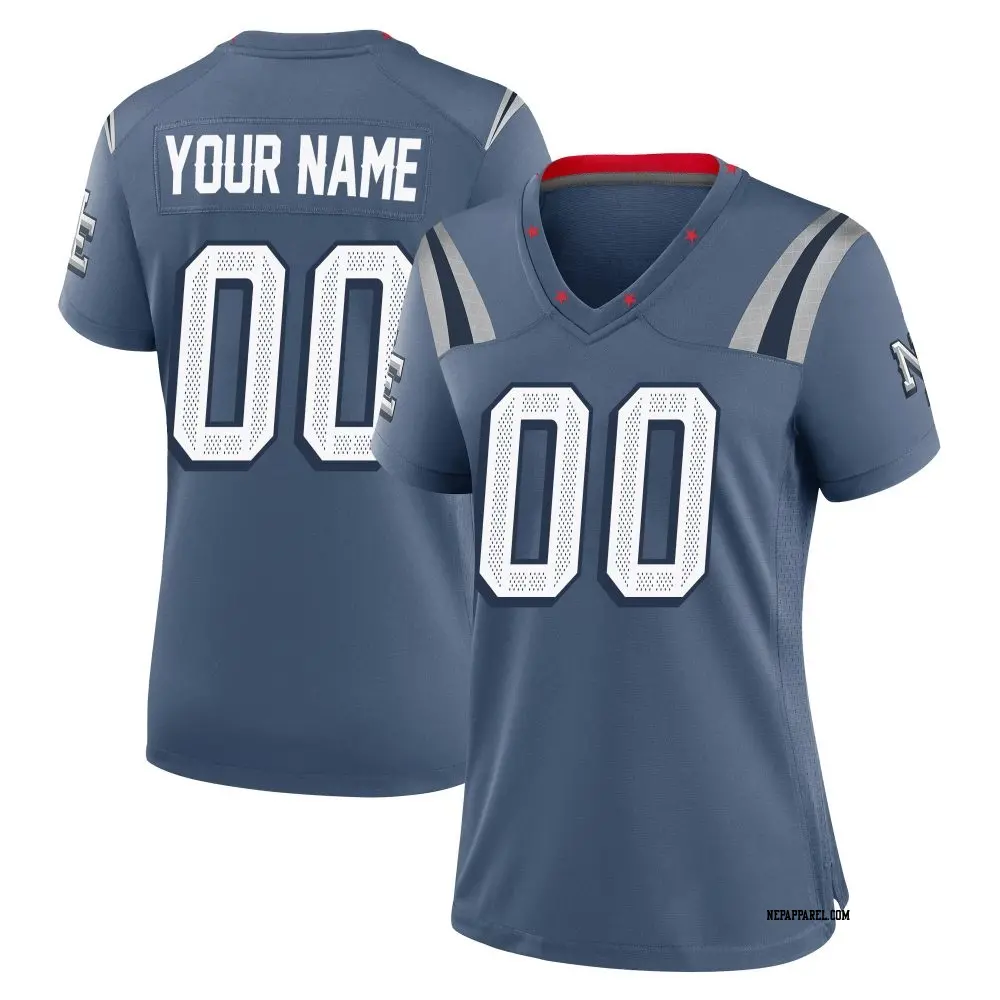 Game Blue Women's Custom New England Patriots Storm 2025 Rivalries ...